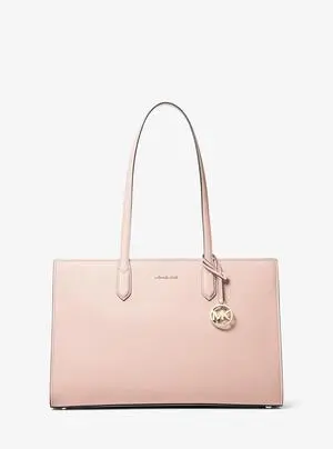 Michael Kors Scarlett Medium Textured Tote Bag In By - Pink