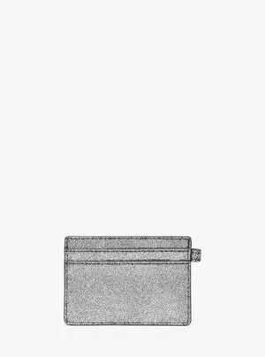 Michael Kors Jet Set Metallic Leather Card Case With Charms In By