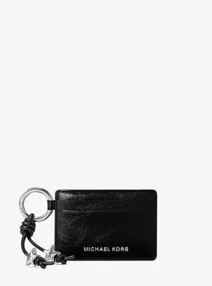 Michael Kors Jet Set Small Card Case Wristlet In By - Black