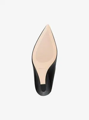 Michael Kors Xandra Leather Wedge Mule In Size By - Black