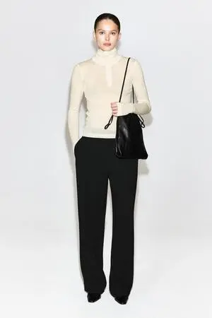 Cos Pleated Crepe Straight-leg Pants