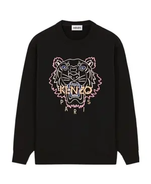 Kenzo Embroidered-tiger Sweatshirt - Black