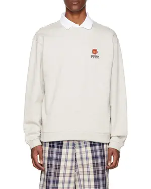 Kenzo Boke Flower Crest Logo Embroidered Sweatshirt