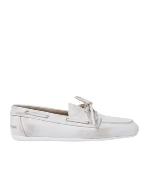 Miu Miu Bleached Slip-on Loafers - White