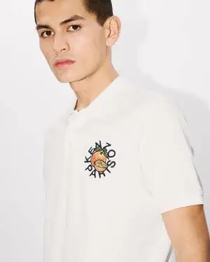 Kenzo Orange Embroidered Polo Shirt