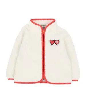 Stella McCartney Heart-patch Fleece Jacket - Ivory