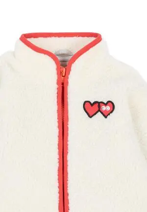 Stella McCartney Heart-patch Fleece Jacket - Ivory