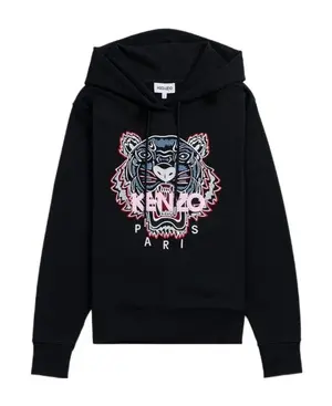 Kenzo Tiger-embroidered Hoodie - Black