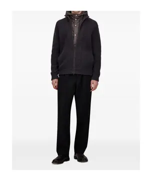 Herno Hooded Knit Top - Light Gray