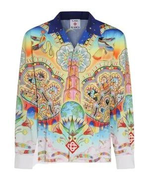 Casablanca Printed Long-sleeve Shirt - Multicolor