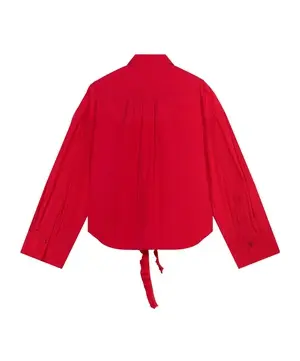 Blumarine Taffeta Shirt With 3d Roses