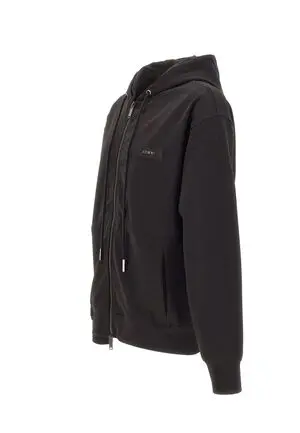 Iceberg Zip-up Logo Hoodie - Black