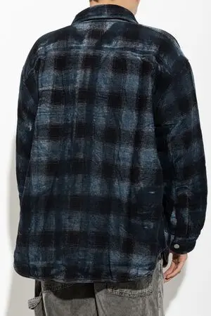 HAIKURE Galaxy Checked Overshirt - Navy Blue