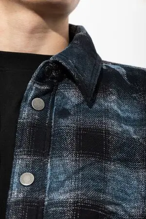 HAIKURE Galaxy Checked Overshirt - Navy Blue