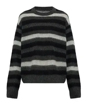 ALLSAINTS Sammie Striped Knitted Sweater - Gray