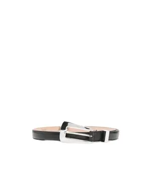 Khaite Small Lucca Silver-tone Buckle Belt