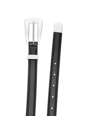 Khaite Small Lucca Silver-tone Buckle Belt