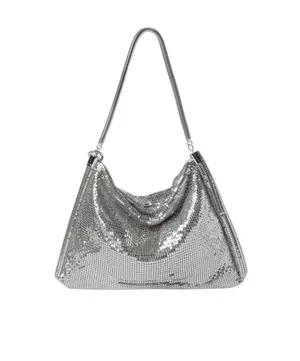 Rabanne Sequined Shoulder Bag - Grey