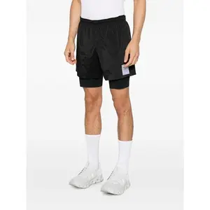 Satisfy Layered Logo-print Shorts