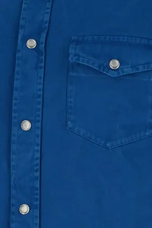 TOM FORD Long-sleeved Button-down Western Shirt - Blue