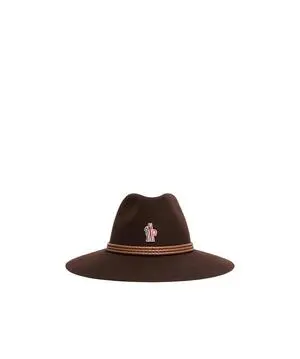 Moncler Wool Wide Brim Hat - Brown