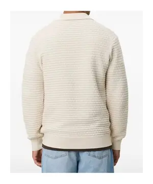 LES DEUX Long-sleeve Polo Shirt - Light Ivory