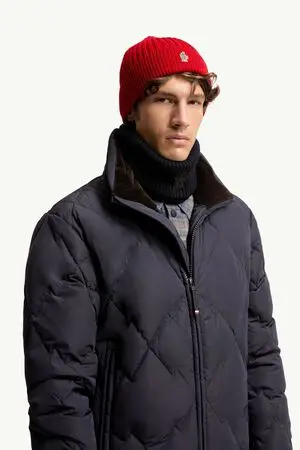 Moncler Ribbed Logo Beanie Hat