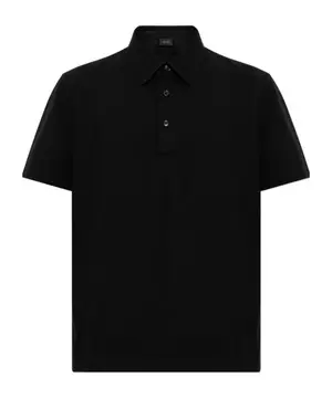 Brioni Embroidered Logo Polo Shirt - Black