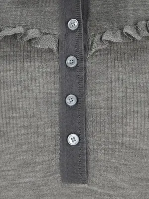 Chloé Fitted Knit Henley Shirt