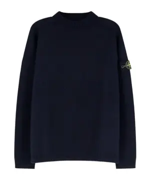 Stone Island Crew Neck Sweater - Navy Blue