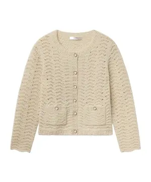 FRAME Herringbone Knit Cardigan