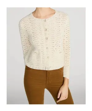 FRAME Herringbone Knit Cardigan