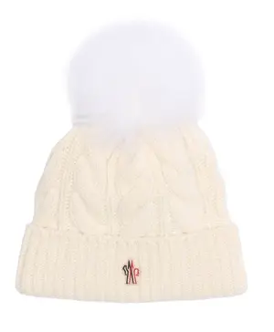 Moncler Cable Knit Pom-pom Beanie - No