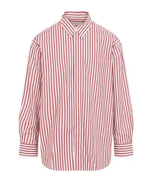 AMI Paris Long-sleeved Shirt - Ruby Red White