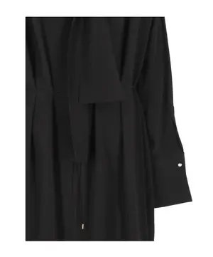 Carven Tie-neck Pleated Dress