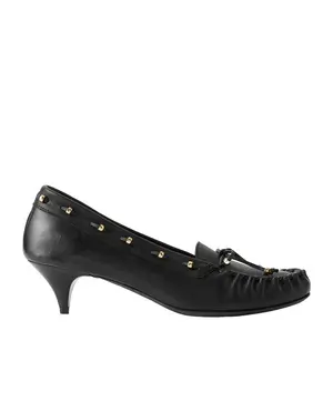Khaite Whipstitched Textured-leather Pumps - Black