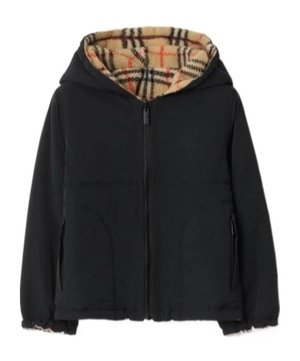 Burberry Reversible Check Fleece Hooded Jacket