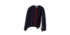 Gucci Web Stripe Wool Sweater - Dark Blue