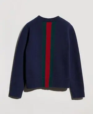 Gucci Web Stripe Wool Sweater