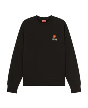 Kenzo Logo-embroidered Crewneck Sweatshirt - Black