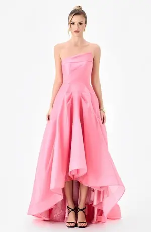 BARIANO Jeila Strapless Hi Lo Gown