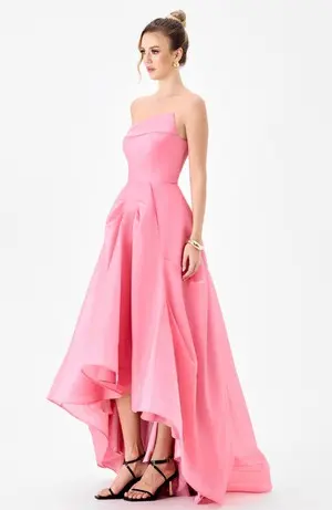 BARIANO Jeila Strapless Hi Lo Gown