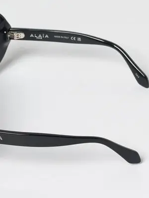 Alaïa Rounded Acetate Shield Sunglasses