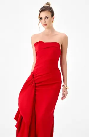 BARIANO Kerry Pleated Sash Gown
