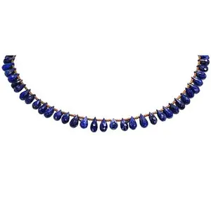 MADISON BEVERLY HILLS Faceted Gemstone Teardrop Bead Choker Necklace
