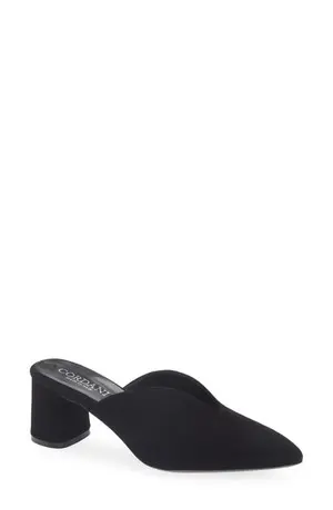 Cordani Gayle Leather Pointed Toe Mule - Black Suede