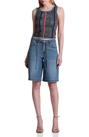 Avec Les Filles Stitch Stripe Sleeveless Top