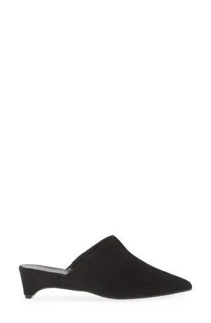 Cordani Rowan Suede Kitten Heel Mule - Nero