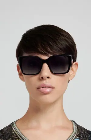 Missoni 55mm Gradient Rectangular Sunglasses