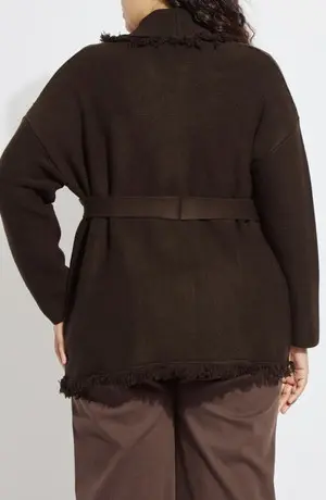Lyssé Dixie Fringe Belted Cardigan